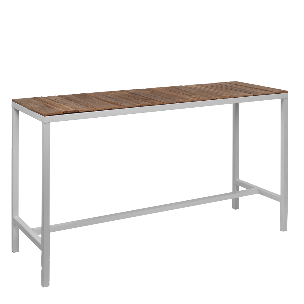 Bench Bar Rectangle - White / Rustic | Innovative Hiring - Dubai